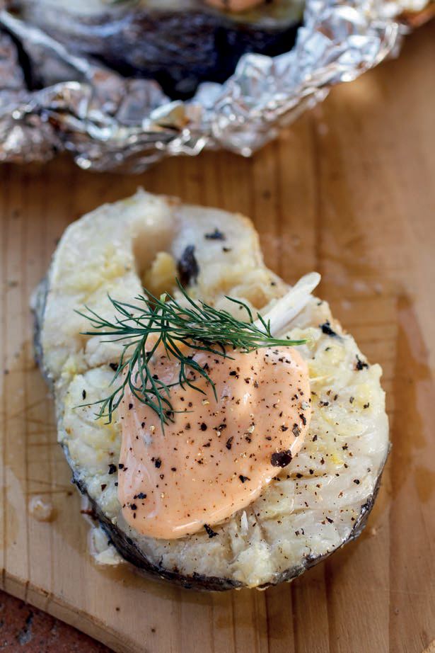 Lemony Hake Parcels on the Braai from Braai the Beloved Country by Jean Nel