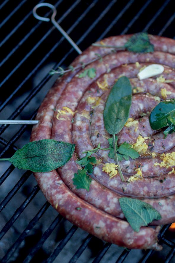 Herb and Garlic Sausage Coil from Braai the Beloved Country by Jean Nel