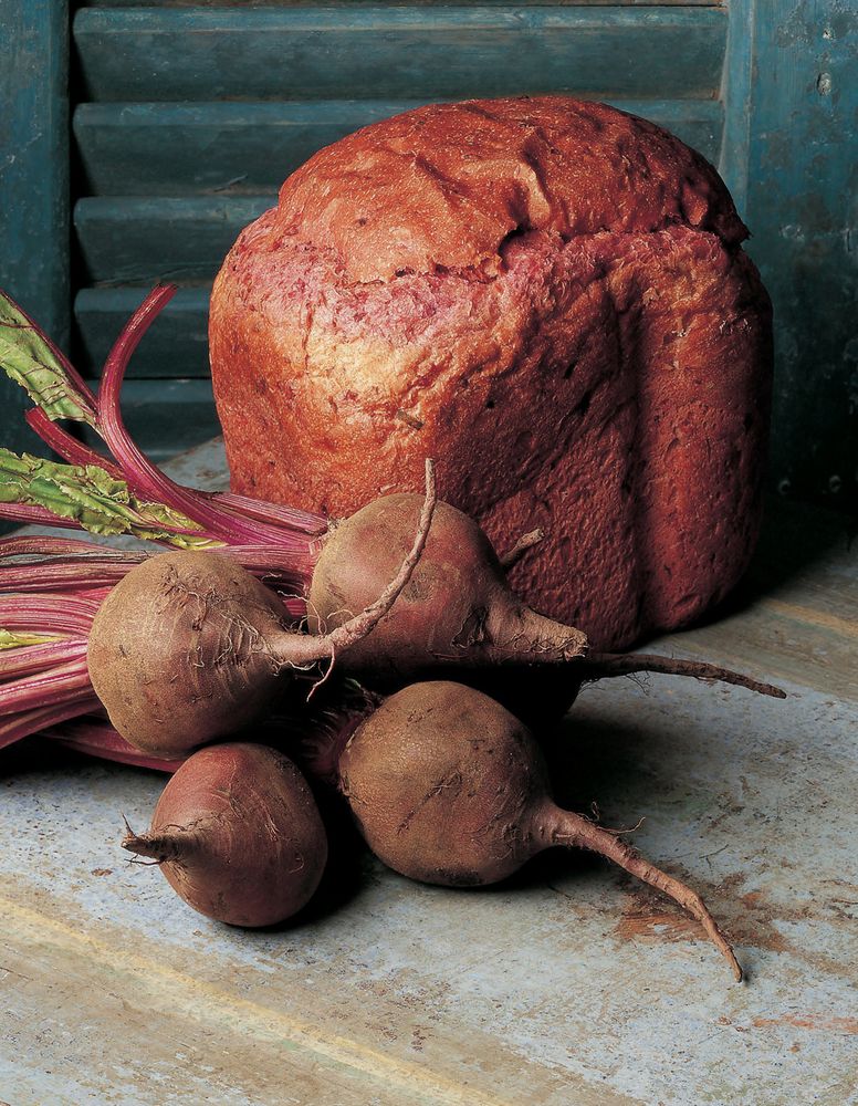 Beetroot Bread from The Ultimate Bread Machine Cookbook by Jennie Shapter