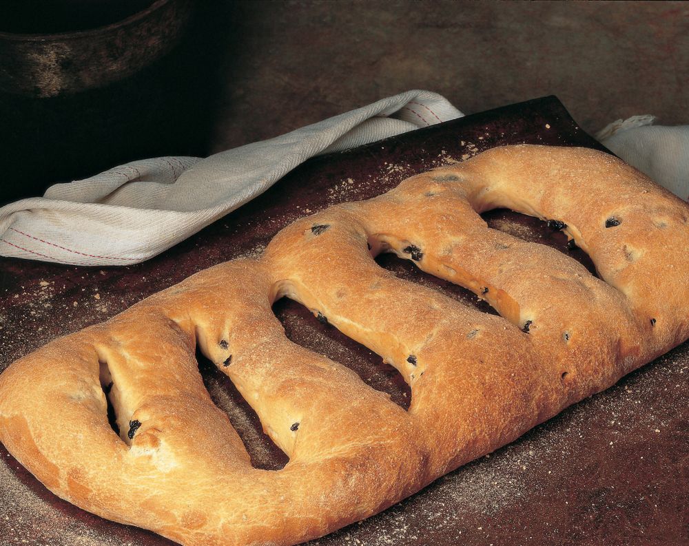 Olive Fougasse from The Ultimate Bread Machine Cookbook by Jennie Shapter