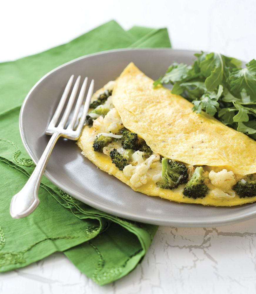 Broccoli & Cauliflower Omelets from Breakfast for Dinner by Lindsay ...