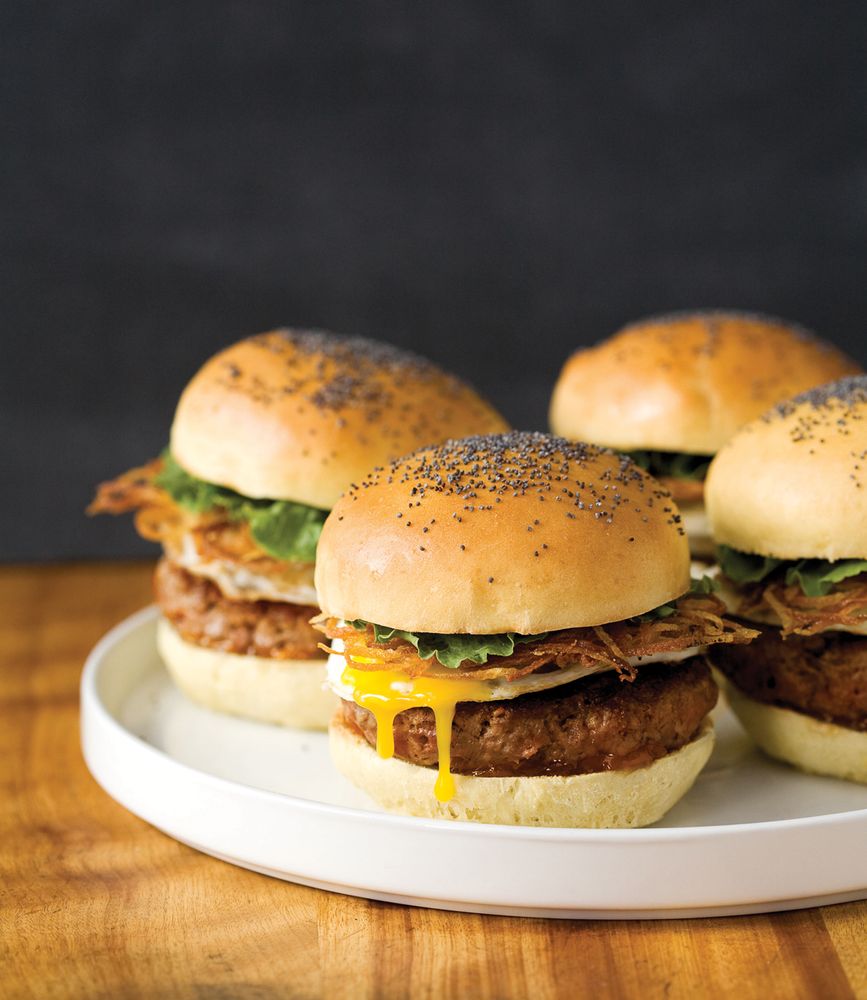 Sunny-Side-Up Burgers from Breakfast for Dinner by Lindsay Landis and ...