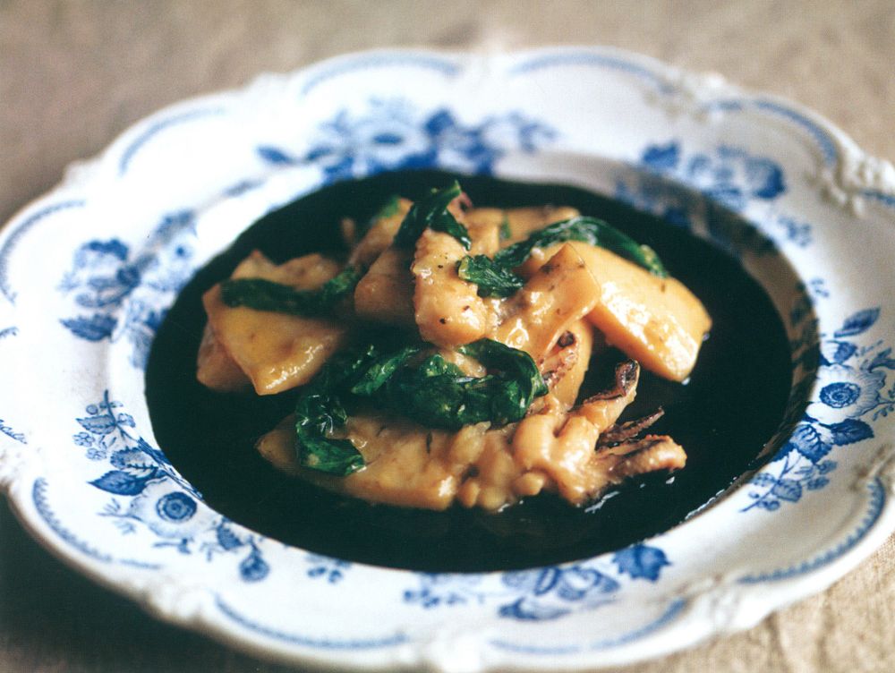 Braised Cuttlefish with Wild Garlic from British Seasonal Food by Mark Hix