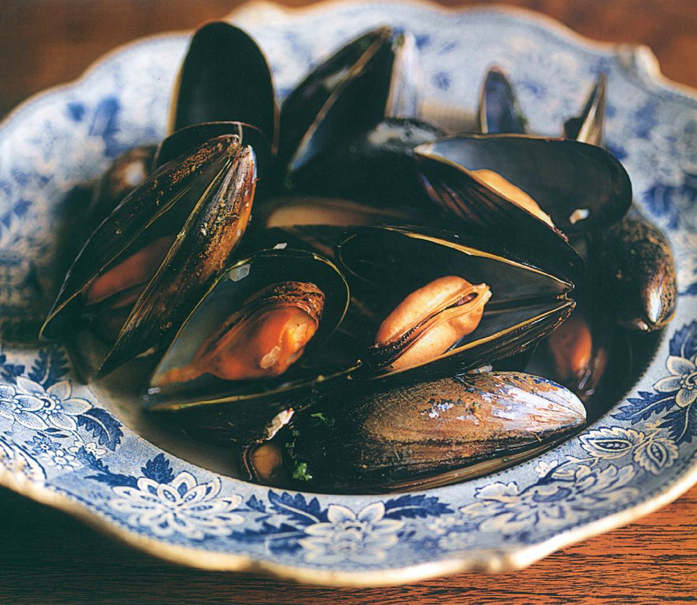 Mussels Cooked in Somerset Cider from British Seasonal Food by Mark Hix