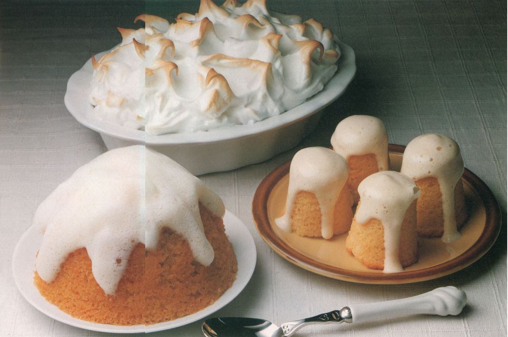 Canary pudding with lemon sauce from British Cooking by Caroline Conran
