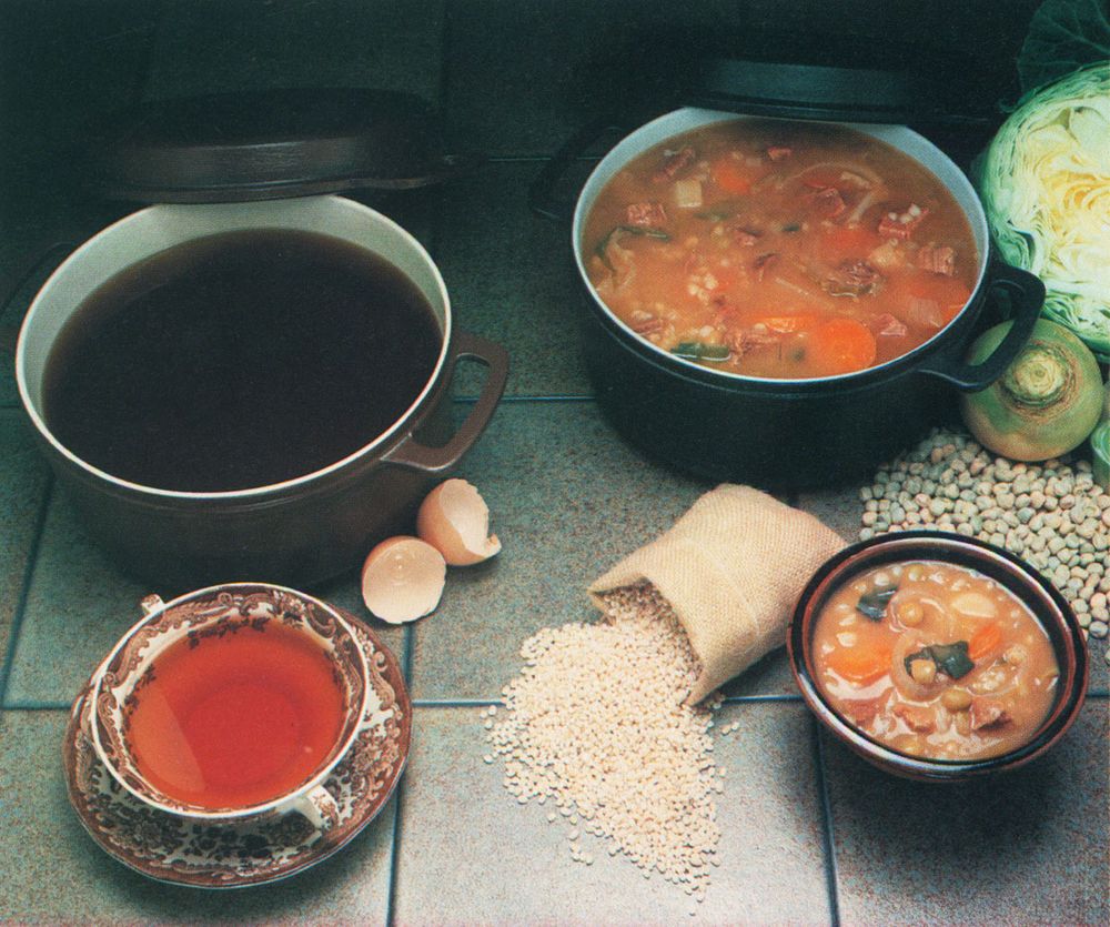 English potage from British Cooking by Caroline Conran
