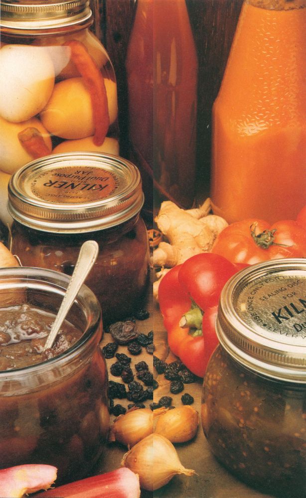 Rhubarb and raisin relish from British Cooking by Caroline Conran