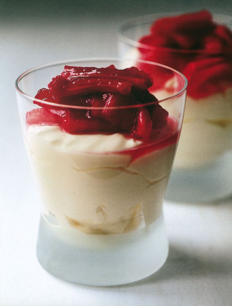 Rhubarb syllabub from British Food by Mark Hix