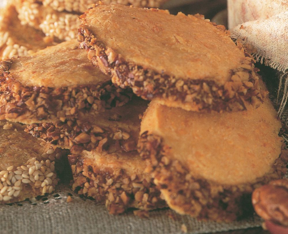 Stilton and Sesame Seed Biscuits from New British Classics by Gary Rhodes