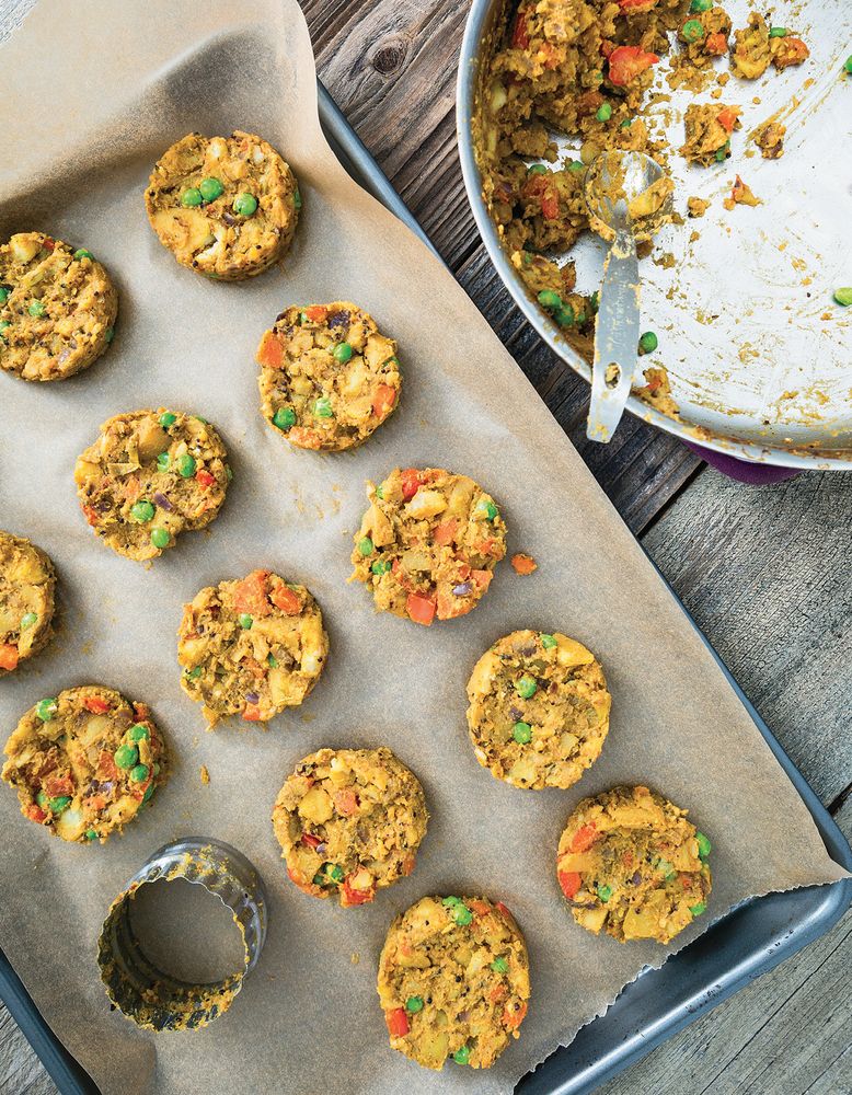 Potato & Pea Samosa Cakes with Tamarind Sauce from But I Could Never Go ...