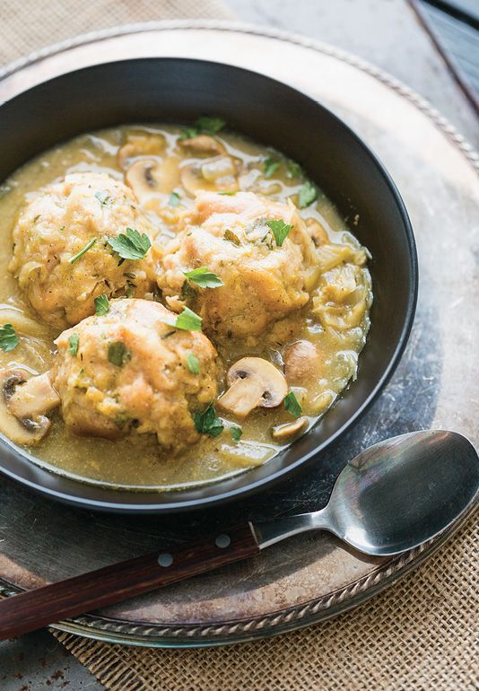 Pretzel Dumplings with Mushroom-Sauerkraut Gravy from But I Could Never ...