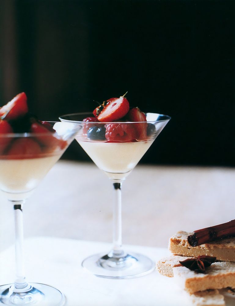 Lemon posset with summer berries and spiced shortbread from Gourmet ...