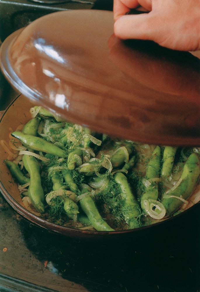 Young broad beans cooked in their shells from The Good Table ...