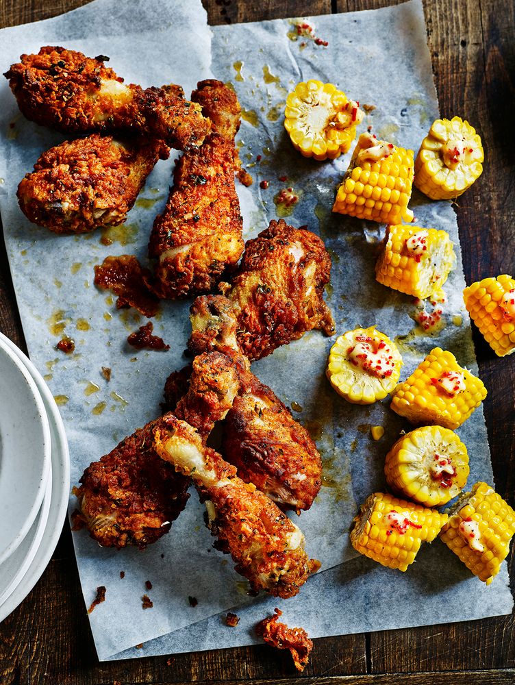 Southern fried chicken & chilli corn from The Good Chicken Cookbook by ...
