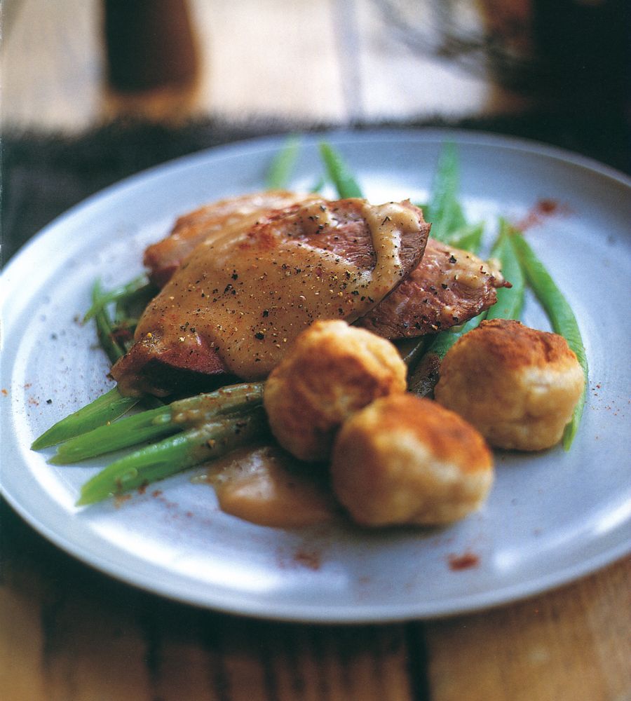 Roast Goose with Dumplings from The Game Cookbook by Clarissa Dickson ...