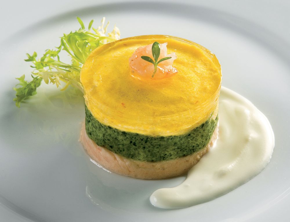 Tricolor Seafood Mousse in Creamy Lemon Vinaigrette from Professional ...