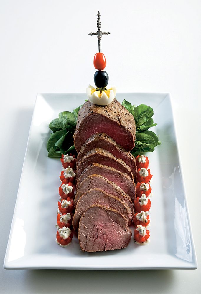 Cold Roast Filet Platter Presentation with Béarnaise Mayonnaise from ...