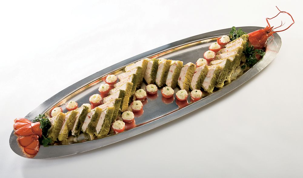 Triangle Terrine of Lobster Platter Presentation from Professional ...