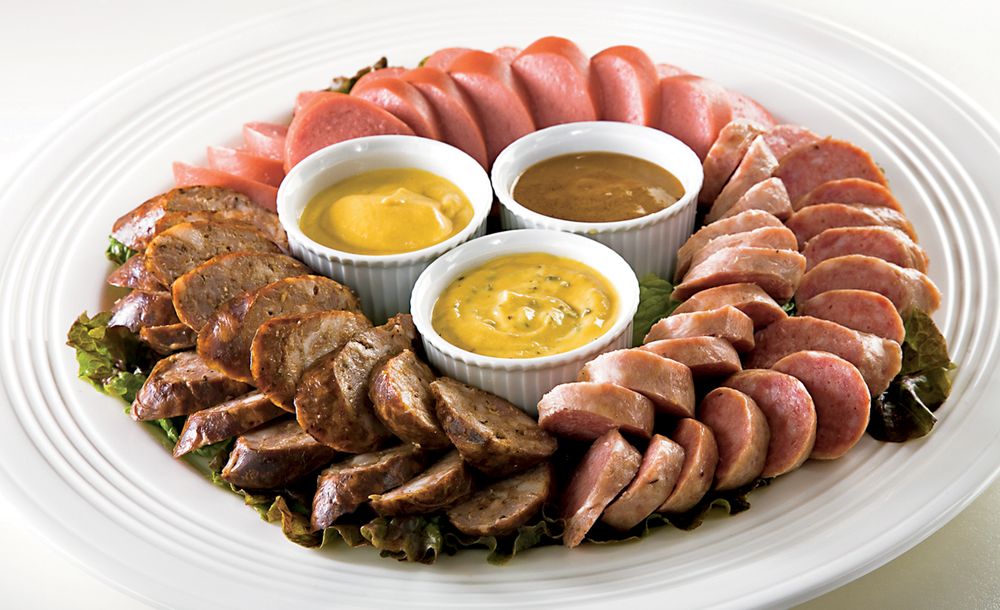 Artisan Sausage Platter with Three Mustards from Professional Garde ...