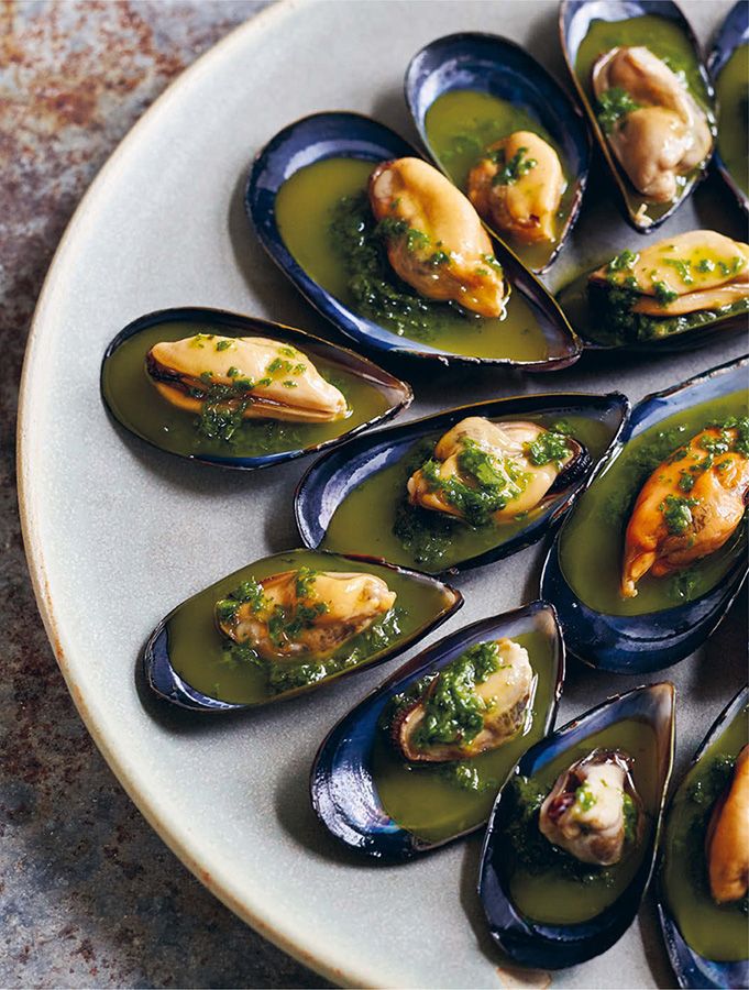 Chilled Mussels with Mint Pistou from Getaway: Food & Drink to ...