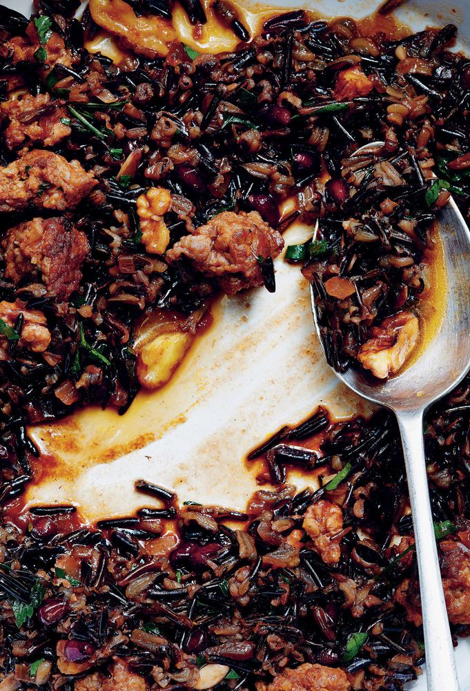 Wild Rice with Chorizo, Walnuts & Pomegranate from Gjelina: Cooking ...