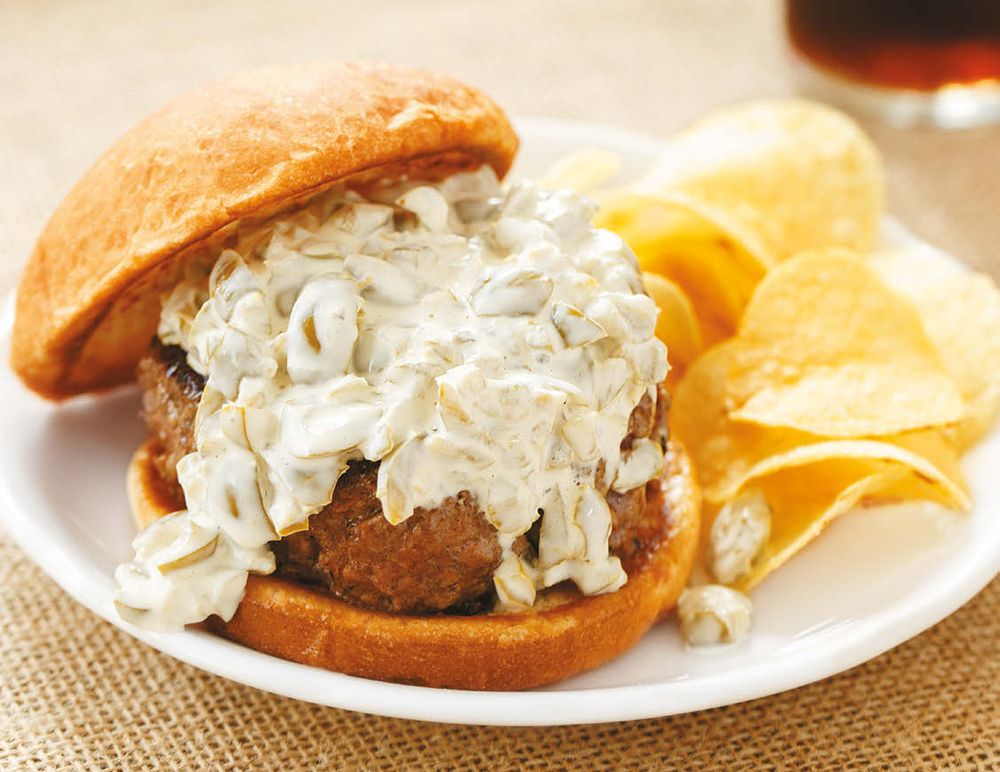 The Olive Burger from The Great American Burger Book: How to Make ...