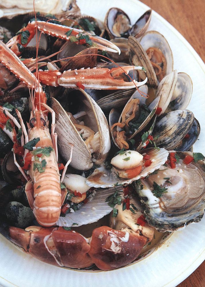 Hot Shellfish with Olive Oil, Garlic and Lemon Juice from Great British ...