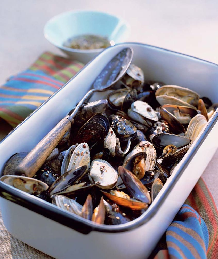 Tea-Smoked Clams and Mussels with Szechwan Mignonette from Mastering ...