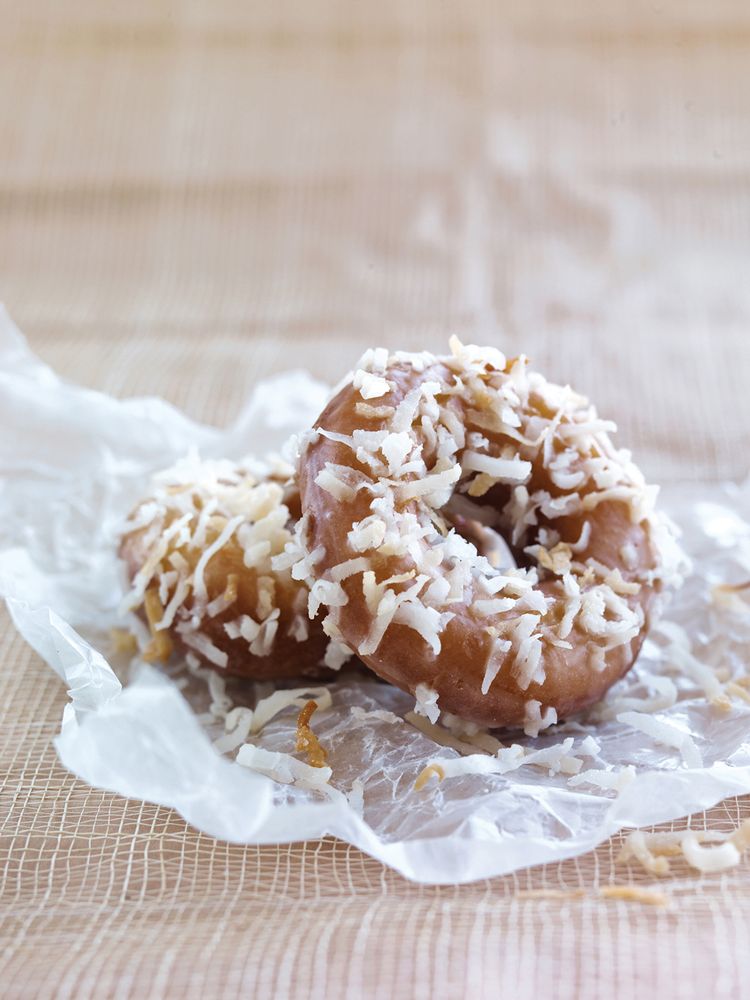 Toasted Coconut Donuts from Donuts by Elinor Klivans