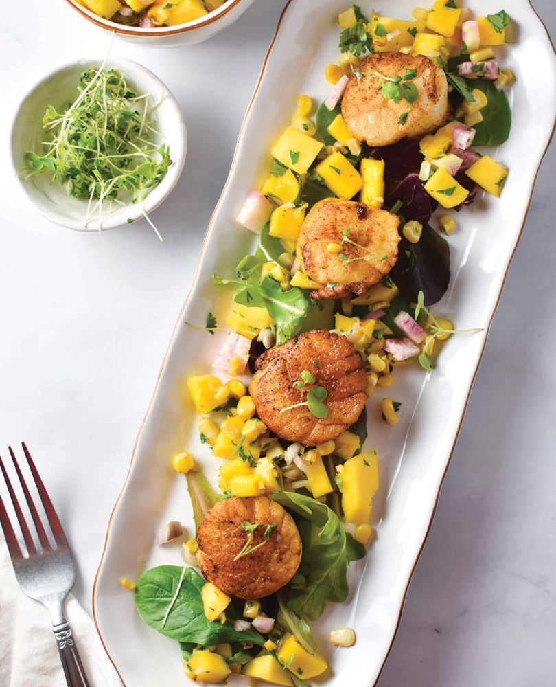 Seared Sea Scallops with Mango Salsa from The Dizzy Cook: Managing ...