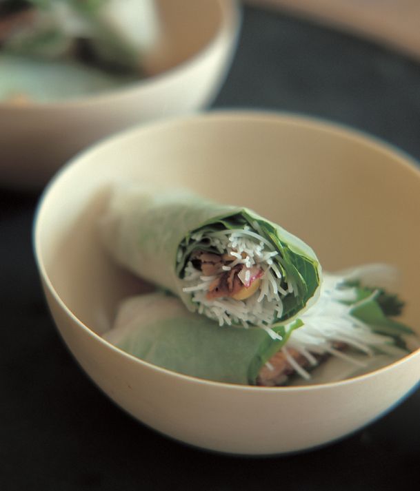 Duck Confit Spring Rolls from The Duck Cookbook by James Peterson