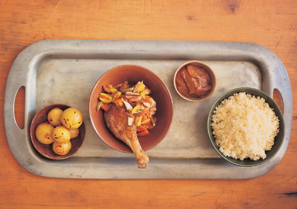 Duck Leg Tagine from The Duck Cookbook by James Peterson