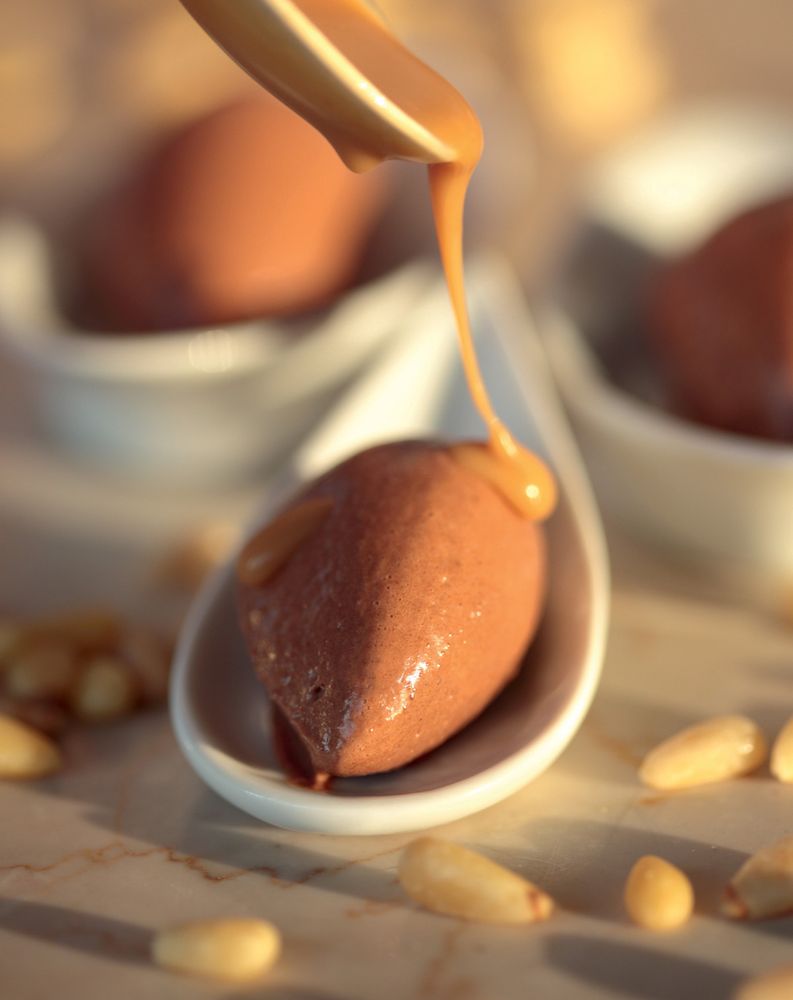 Chocolate Mousse and Creamy Caramel in a Spoon from Encyclopedia of ...