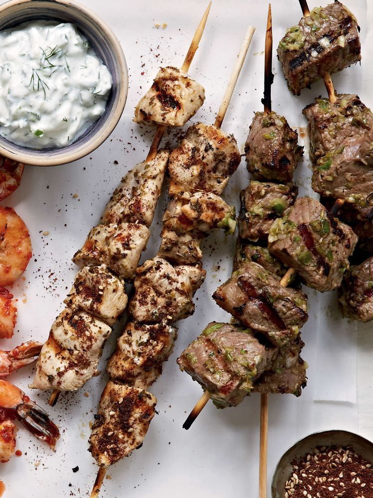 Mediterranean Chicken Kebabs with Pita and Tzatziki from Endless Summer ...