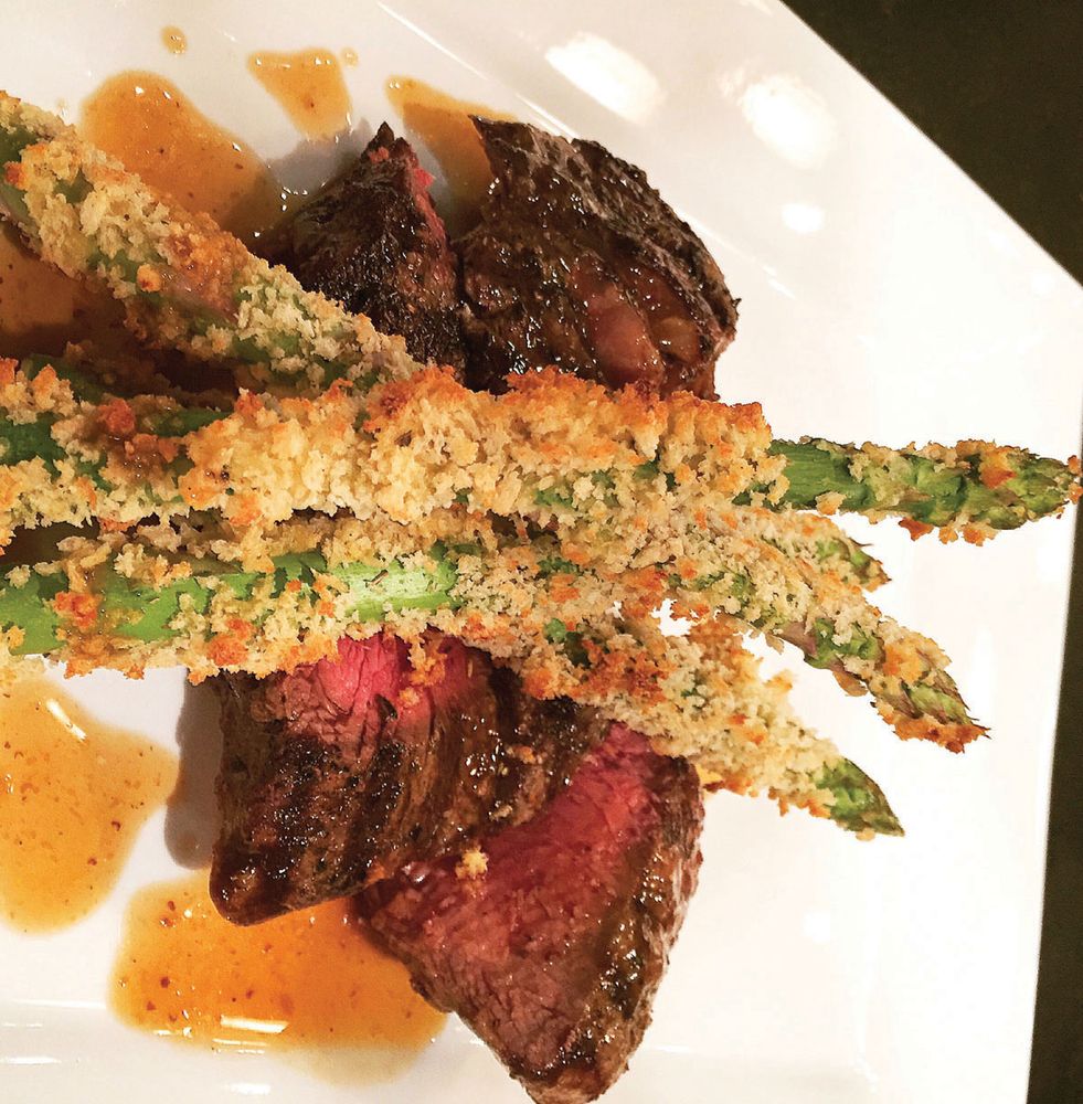 Grilled Bison Filet with Asparagus Fries and Port Jus from Eating Well ...