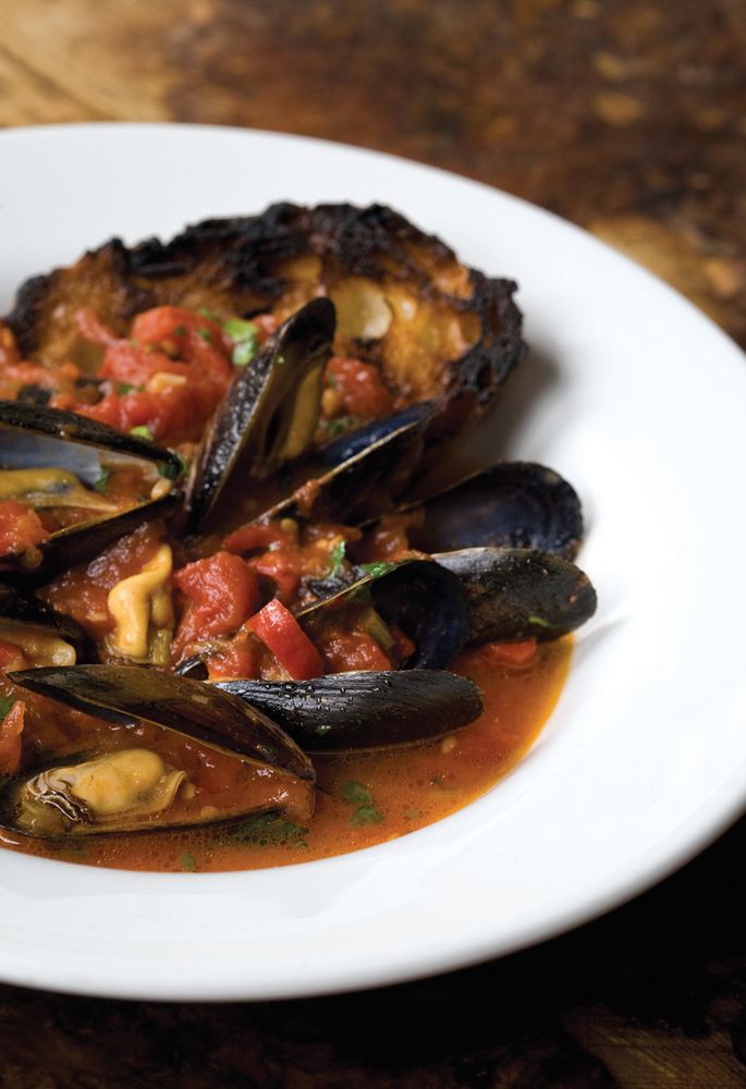 Spicy Mussel Soup from The Eagle Cookbook by Ed Mottershaw