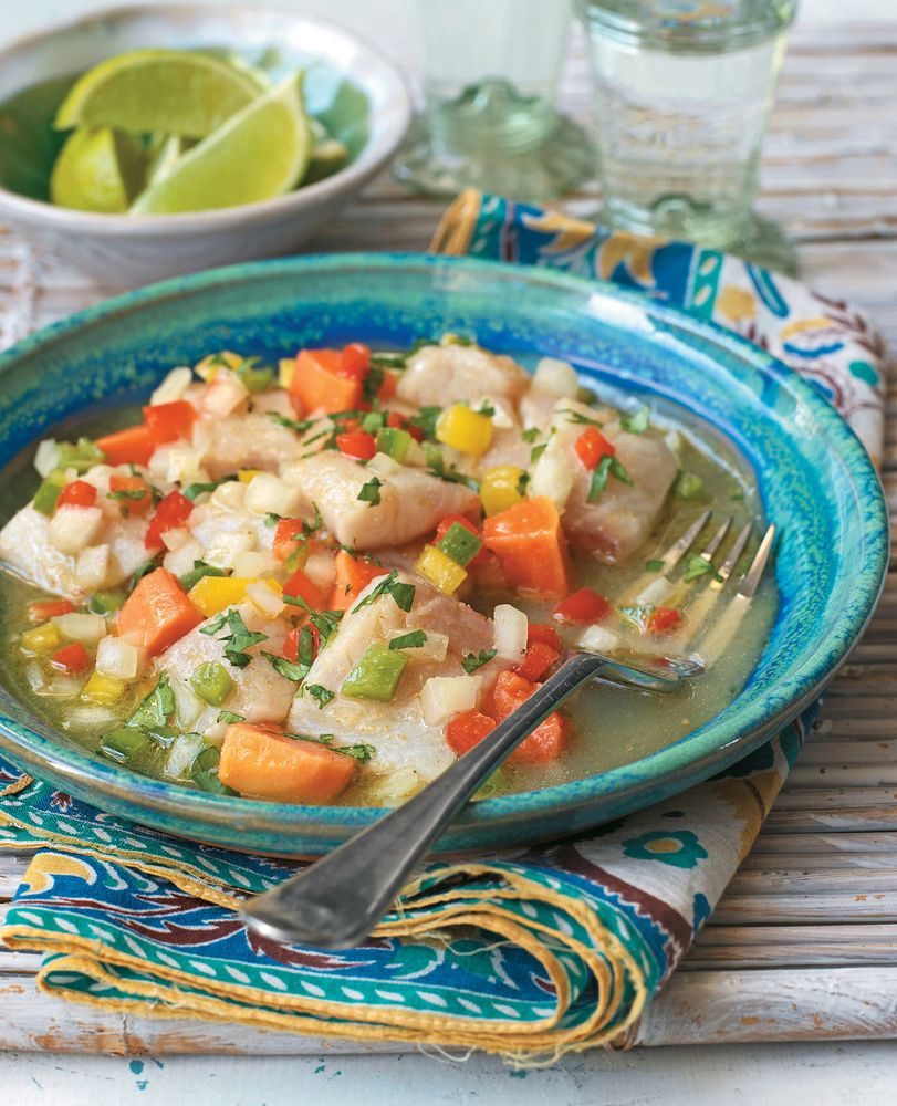 Fish and papaya ceviche from Food and Cooking of Chile by Boris Basso ...