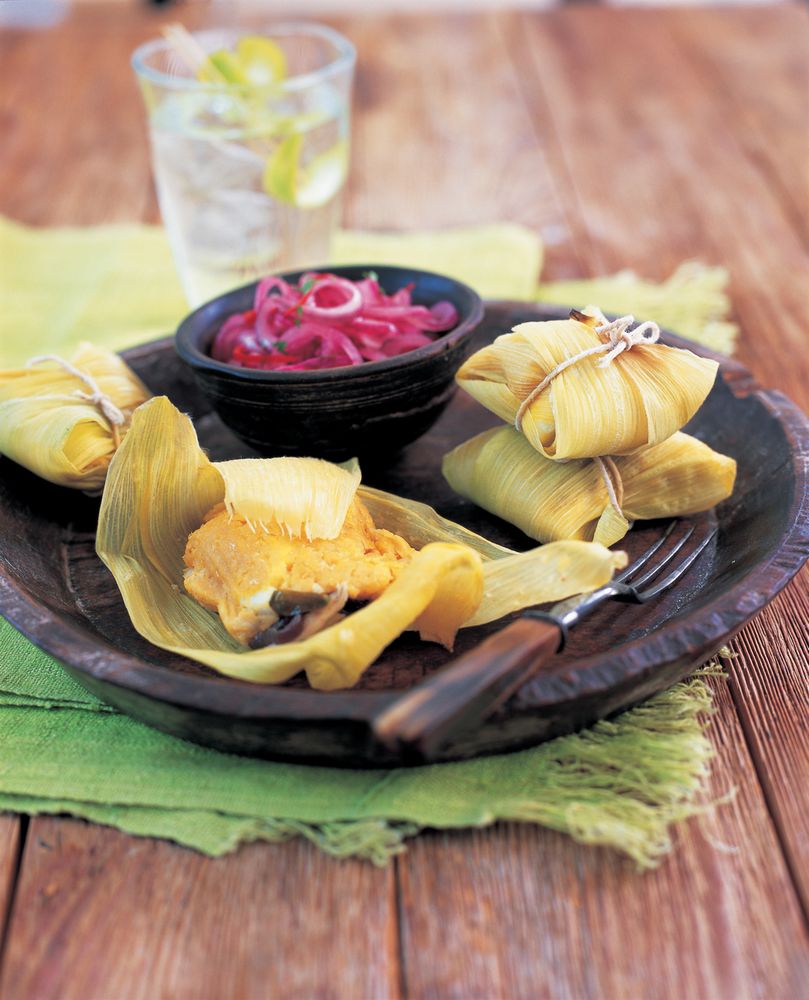Corn parcels from The Food and Cooking of Peru by Flor Arcaya de Deliot
