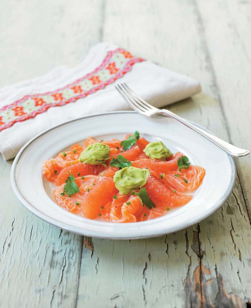 Salmon ceviche with pink grapefruit and avocado from The Food and ...