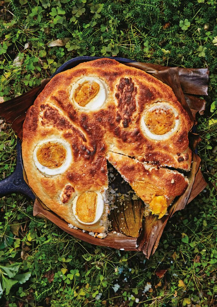 Banana Leaf-Roasted Rice Cake with Salted Egg and Cheese from Filipinx ...