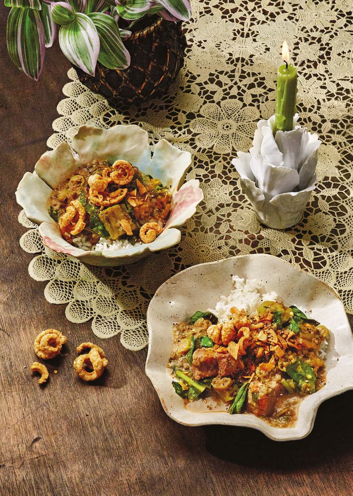 Mung Bean Stew with Pork and Wilted Greens from Filipinx by Angela ...