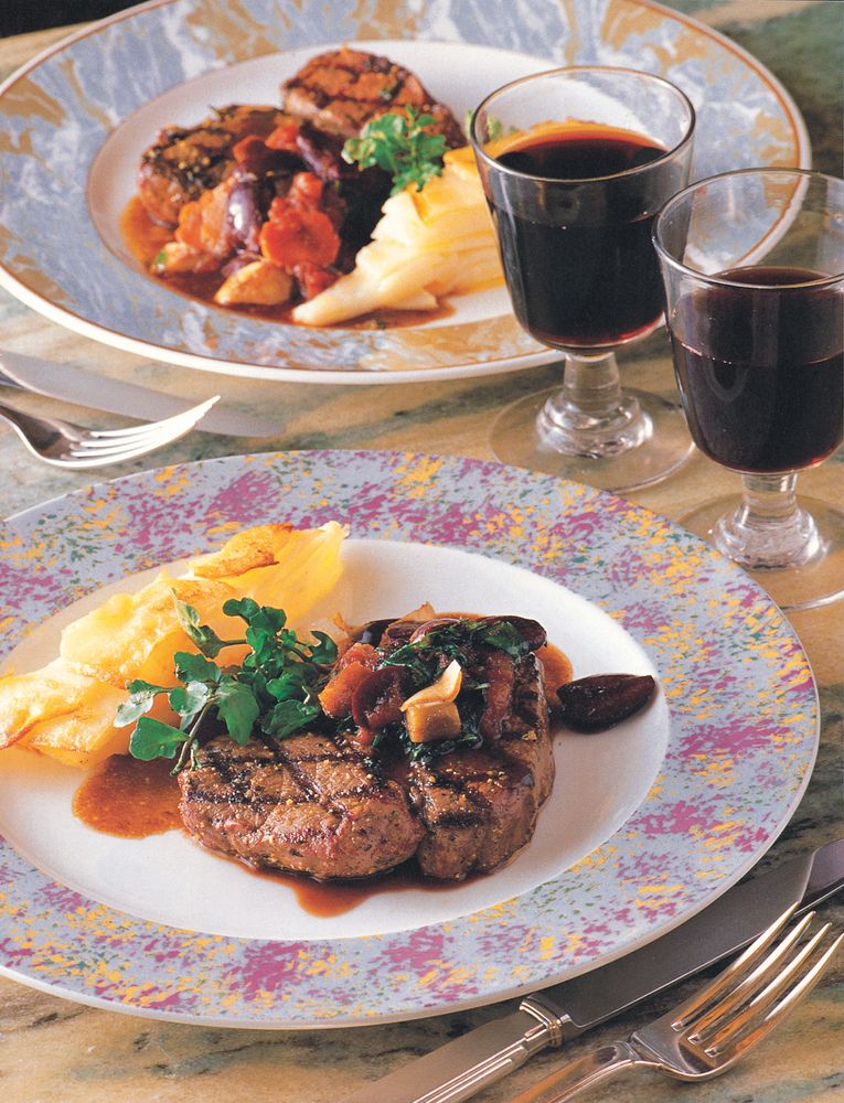Rump Steak with Olives from Fine Family Cooking by Tony Bilson