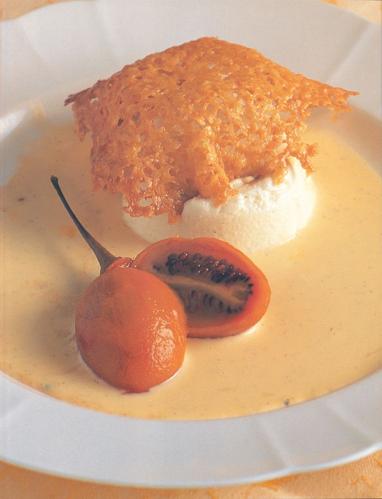Coconut Bavarois with Poached Tamarillos from Fine Family Cooking by ...