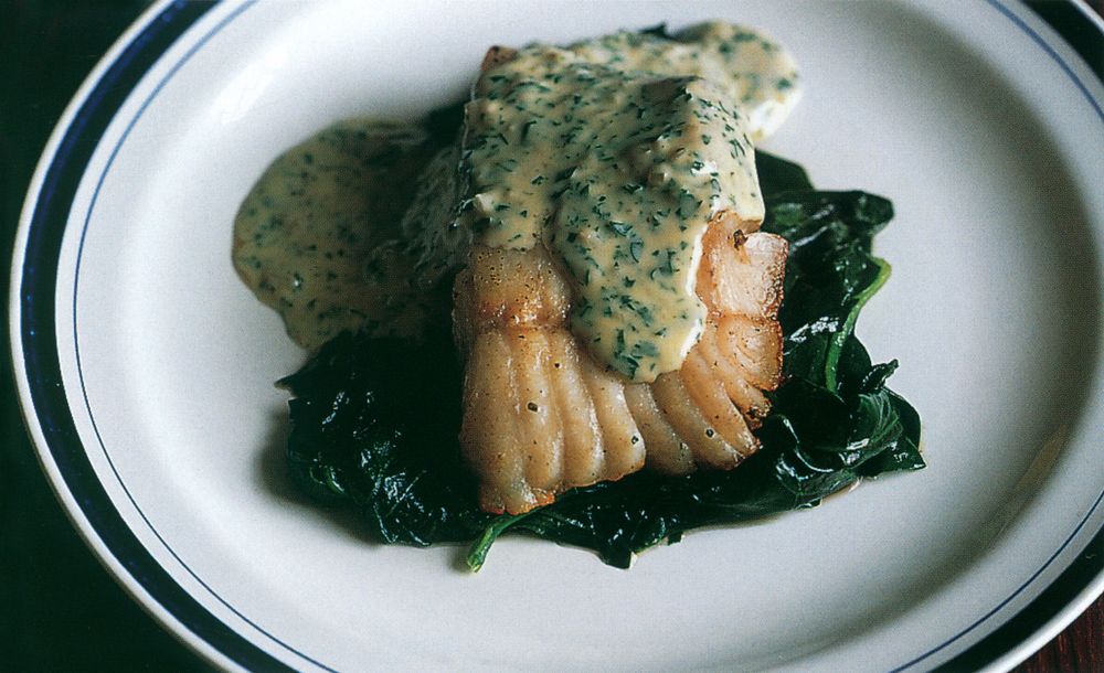 Fillet of pollack with parsley sauce from Fish etc.: the ultimate book ...