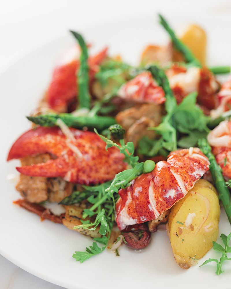 Warm Lobster Potato Salad with Braised Bacon / Sun-Dried Tomato and ...