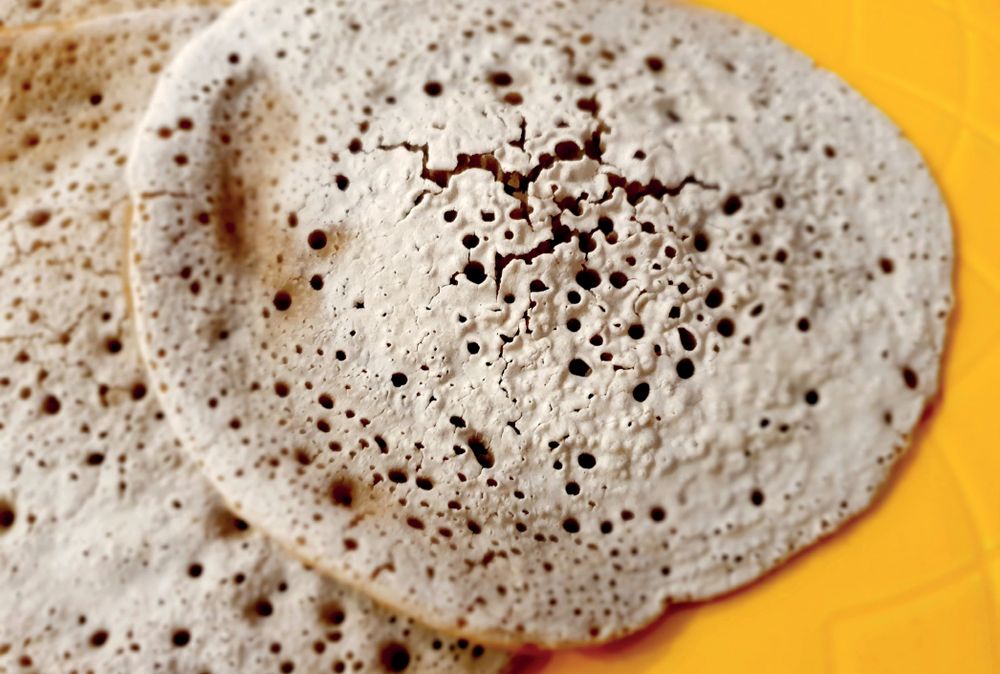 Injera from Freekeh, Wild Wheat & Ancient Grains by Ruth Nieman
