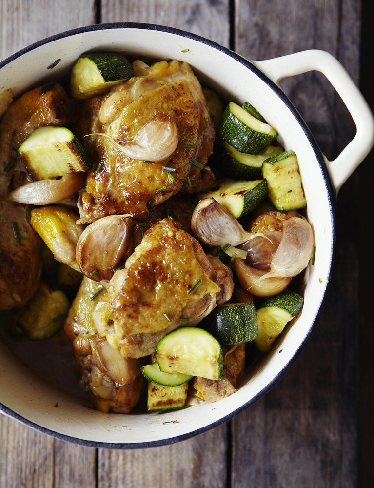 Smoked Chicken, Courgette, Garlic & Rosemary Casserole from French ...