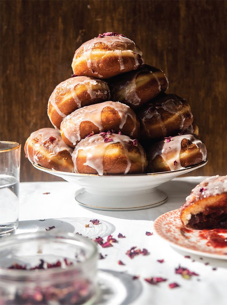 Pączki with Rose Petal Preserves and Lemon Glaze from Fresh From Poland ...