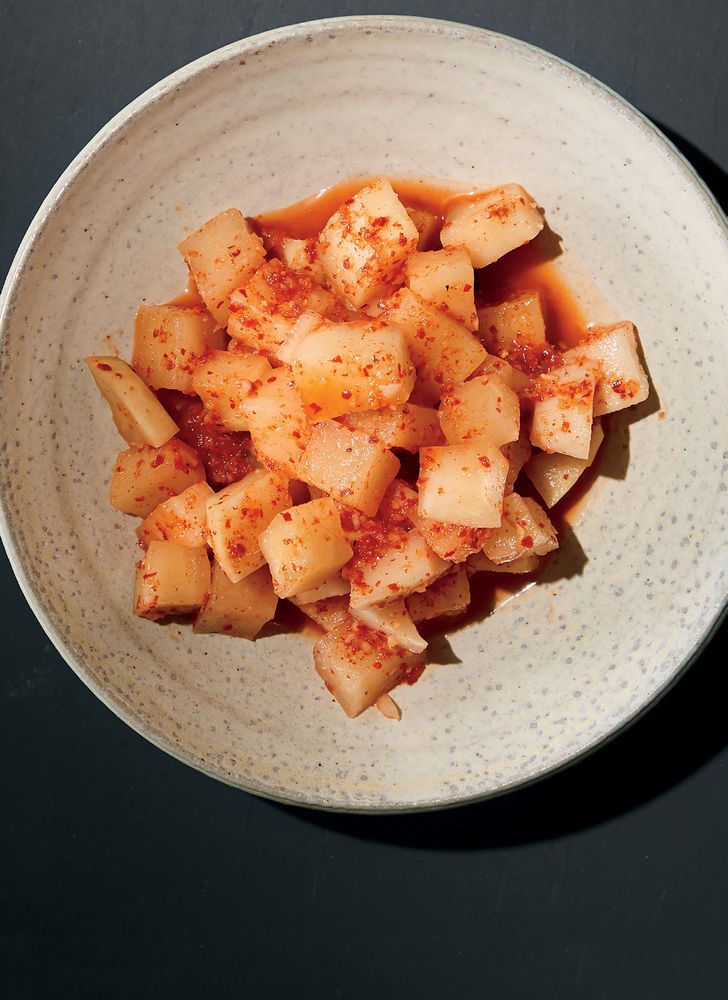 Cubed Moo Radish Kimchi from Korean Home Cooking: Classic and Modern ...