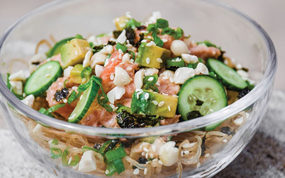 Summertime Salmon Poke from Keto Meal Prep by FlavCity: 125+ Low Carb ...